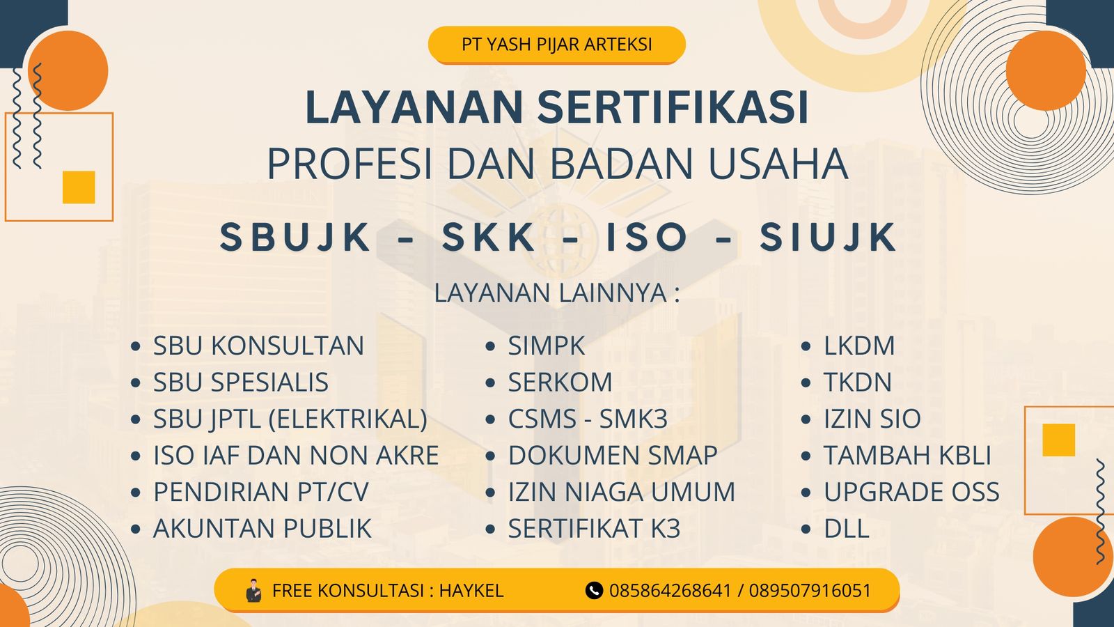 Layanan Sertifikasi Profesi & Badan Usaha | PT. Yash Pijar - Sertifikasi